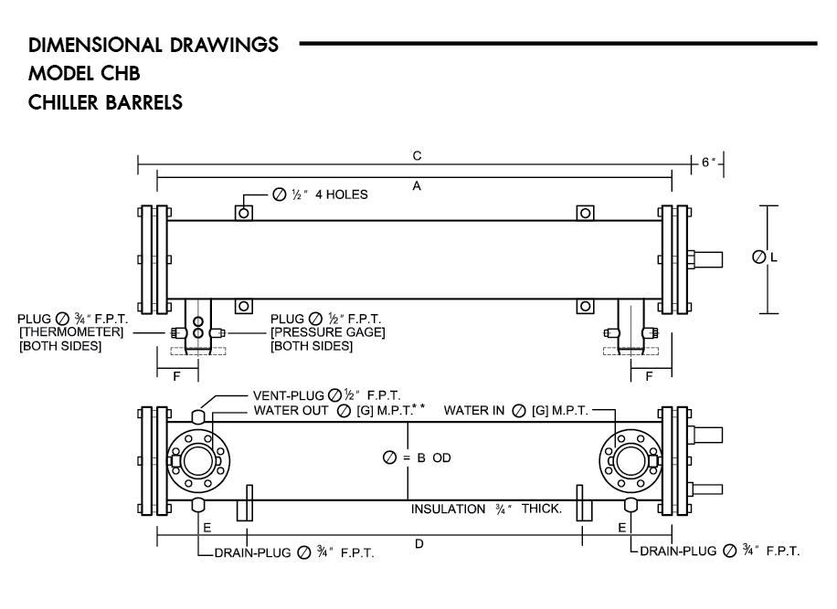 CHB | Heat Exchanger & Parts Chiller Barrel